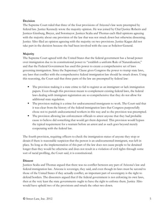 Website arizona v. us summary (1) | PDF