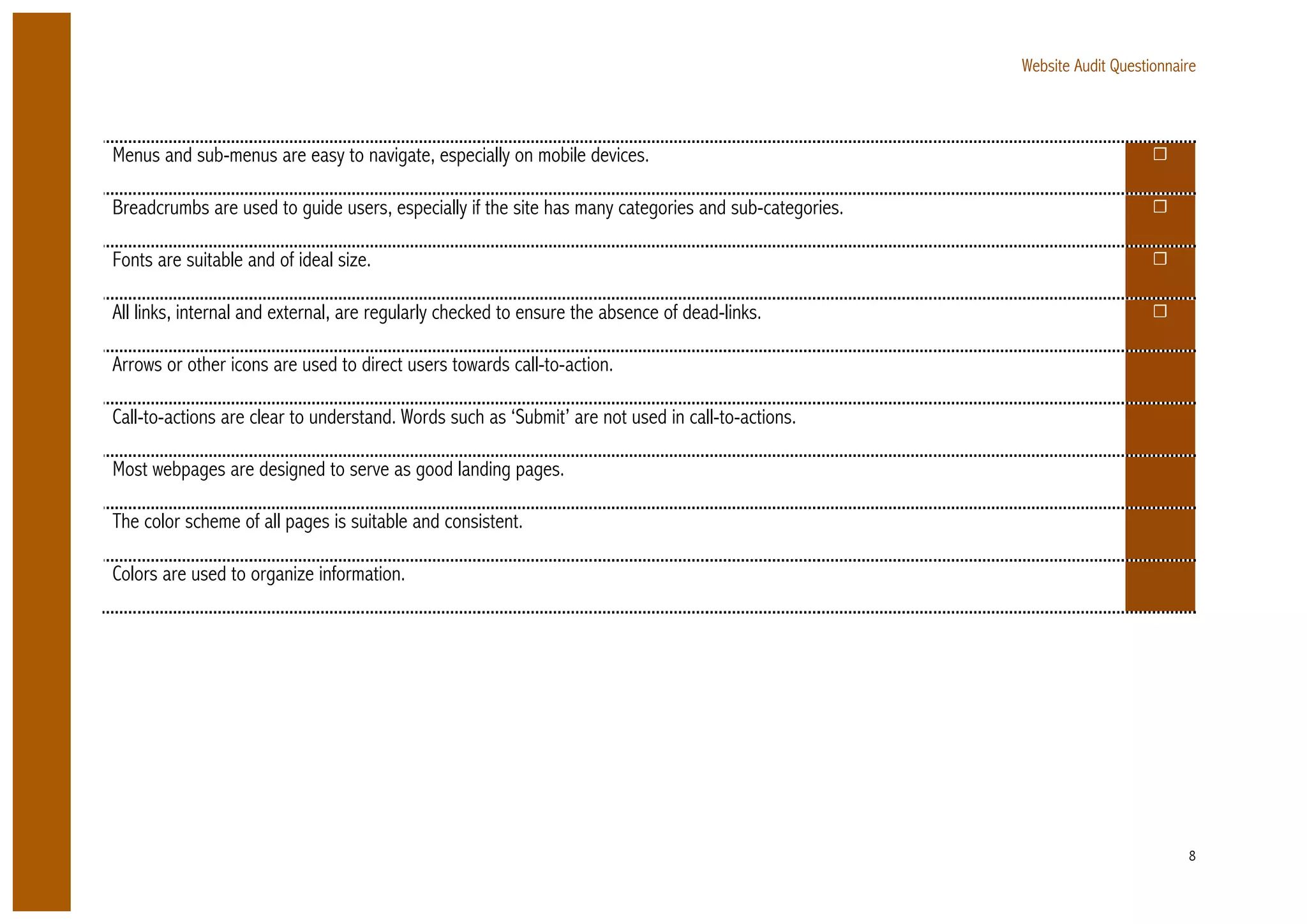 Website Audit Questionnaire | PPT