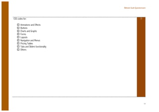 Website Audit Questionnaire | PPT