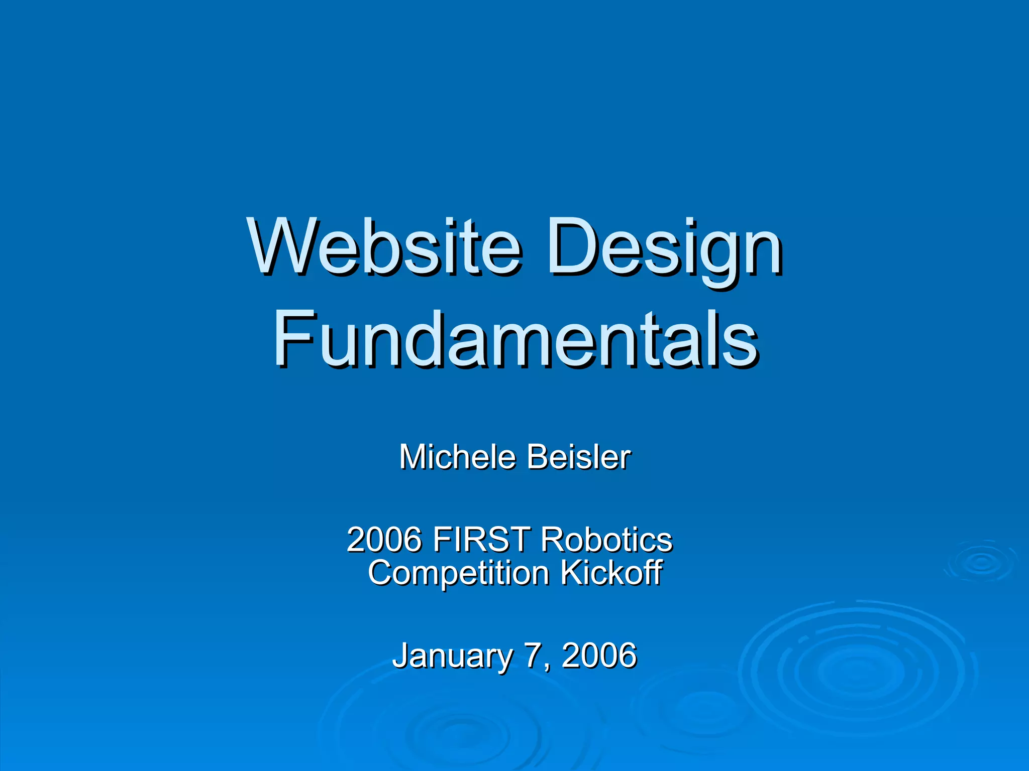 Website Design Fundamentals | PPT