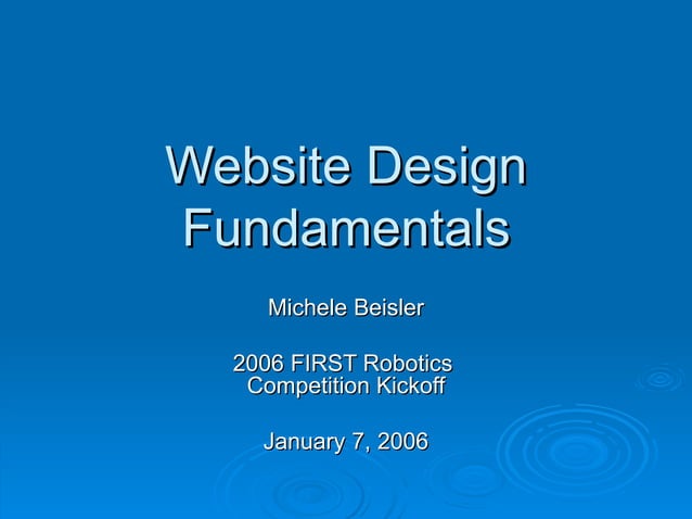 Website Design Fundamentals | PPT