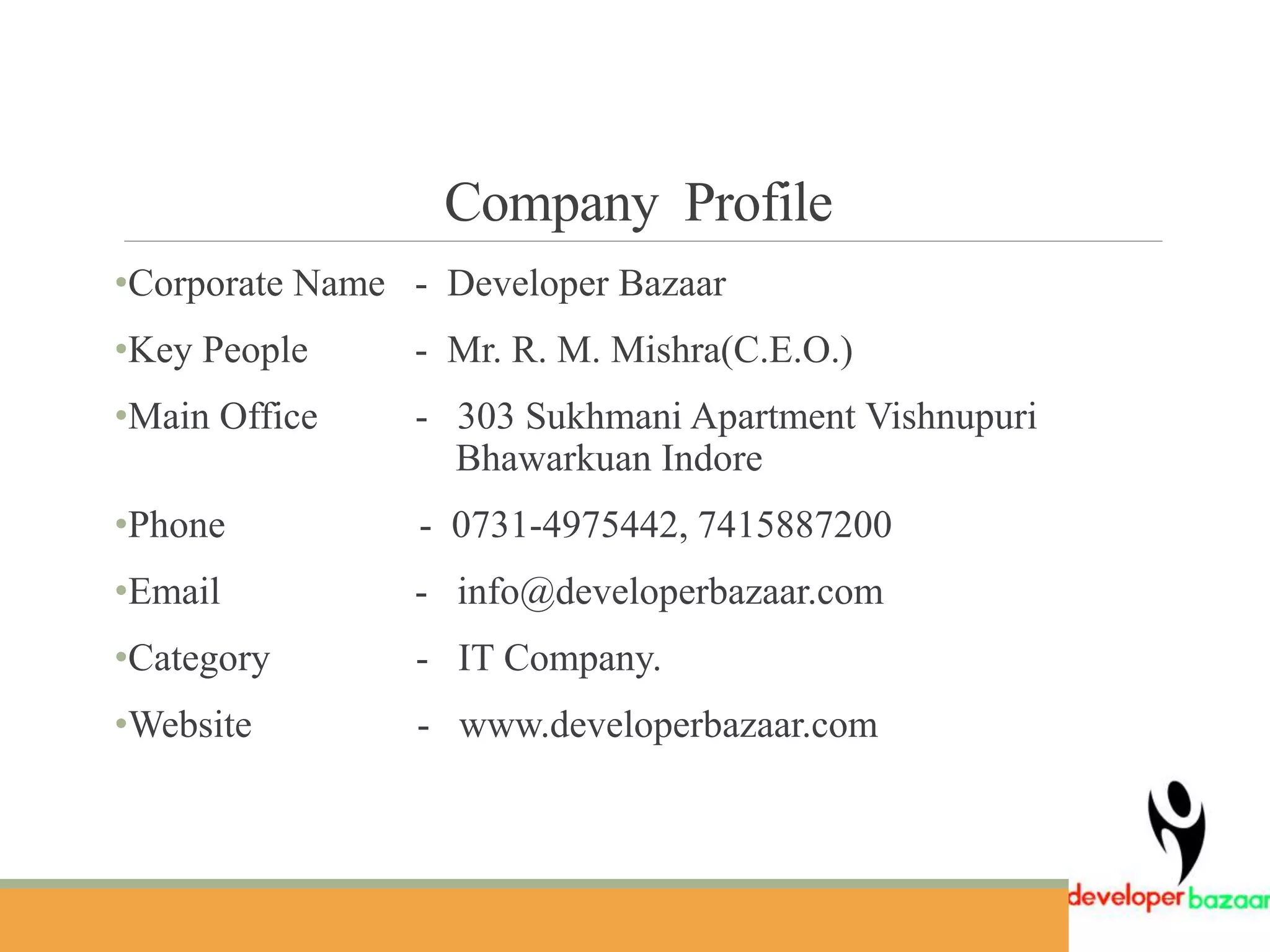 Website designing-in-Indore-Developer-Bazaar | PPTX