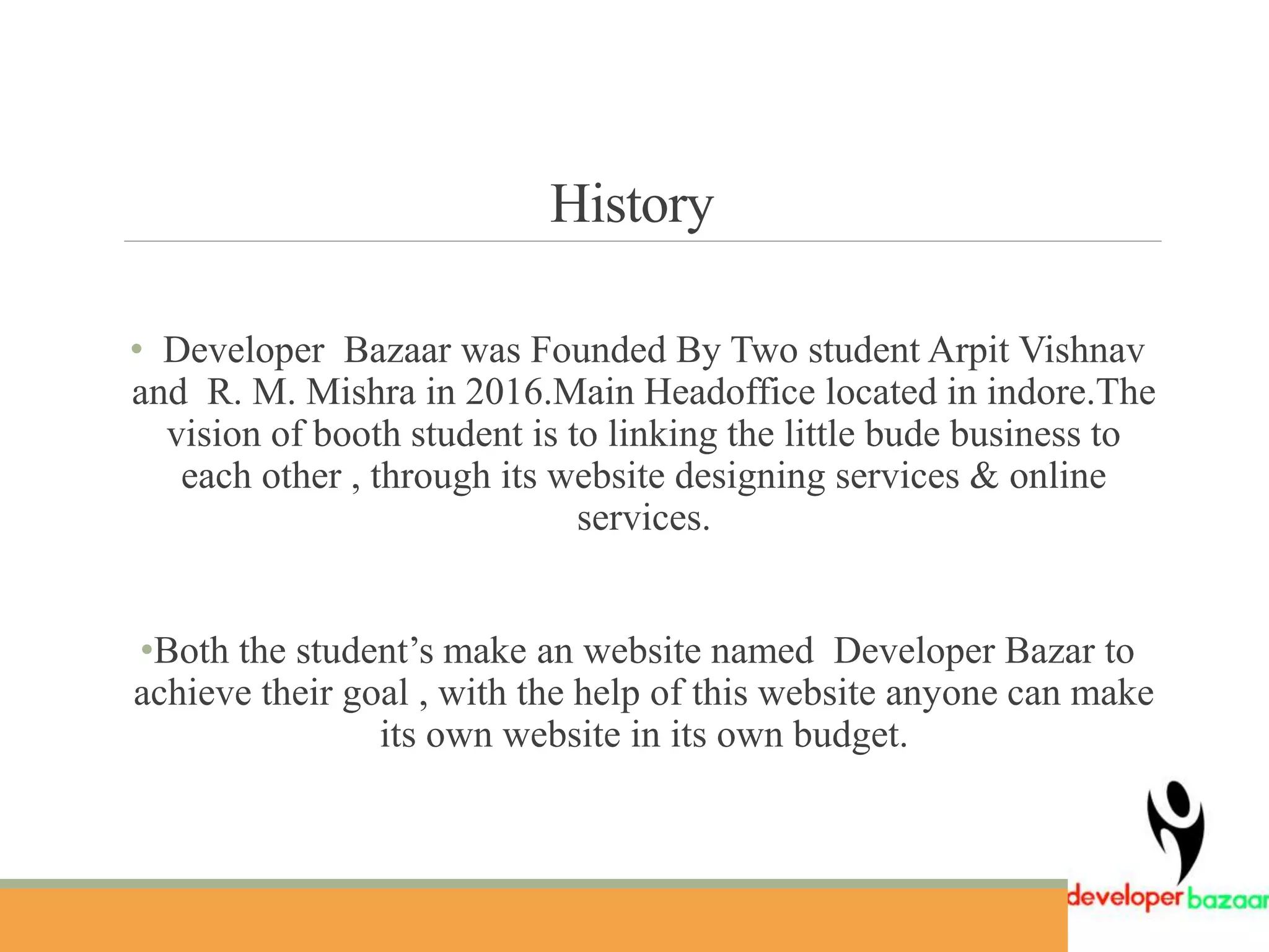Website designing-in-Indore-Developer-Bazaar | PPT