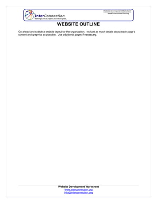 Website Development Worksheet | DOC