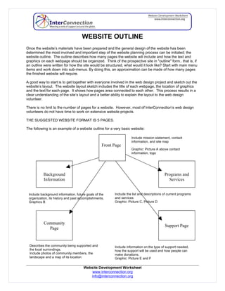 Website Development Worksheet | PDF