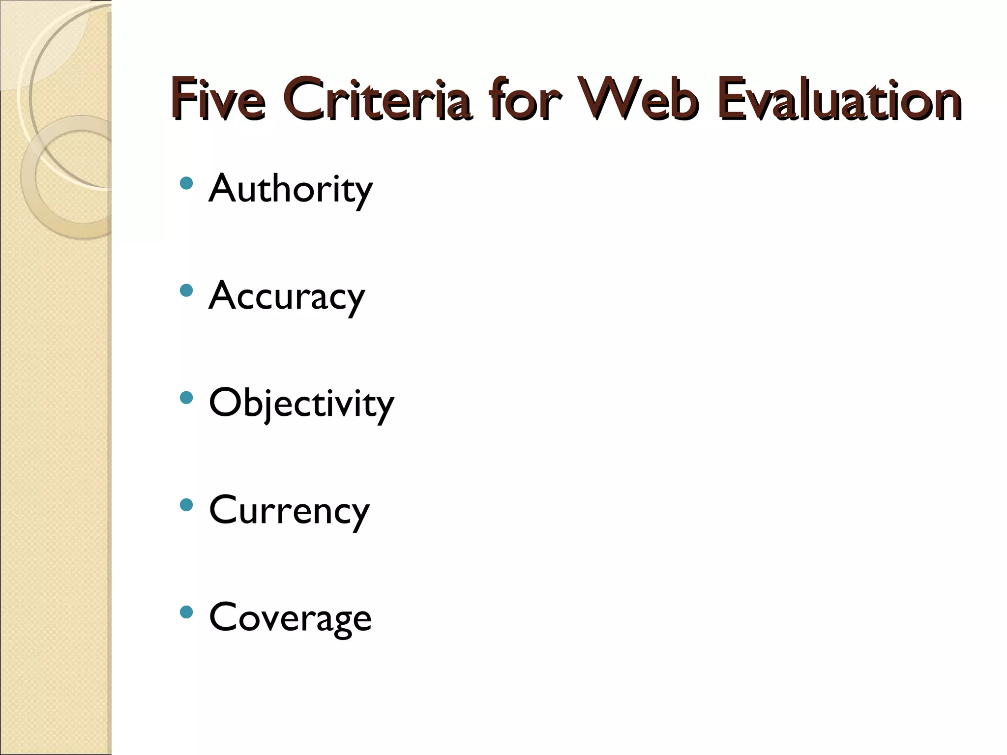 Website Evaluation | PPT