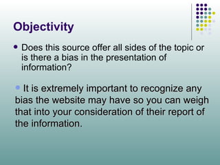 Website Evaluation | PPT