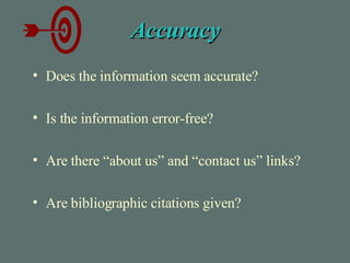 Website Evaluation1 | PPT