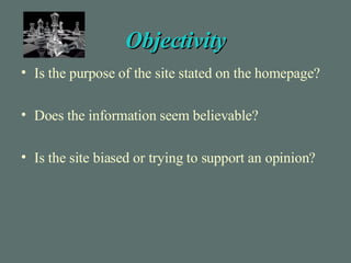 Website Evaluation1 | PPT