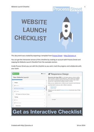 Website Launch Checklist | PDF