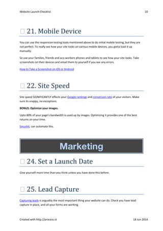 Website Launch Checklist | PDF