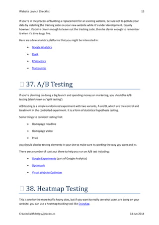 Website Launch Checklist | PDF