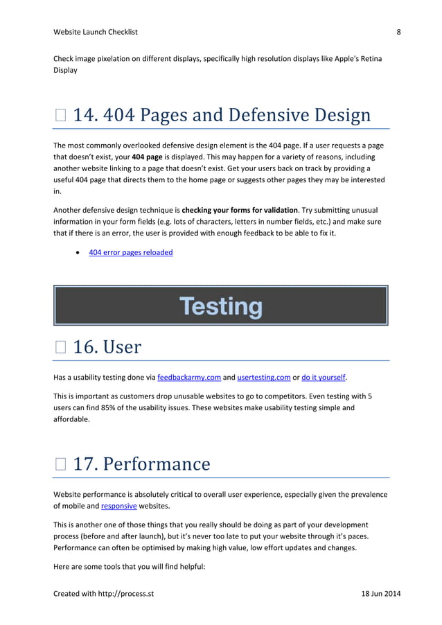Website Launch Checklist | PDF