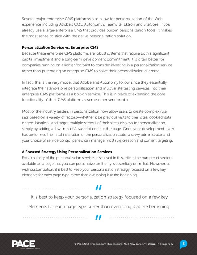 Improving Website Relevance Through Personalization