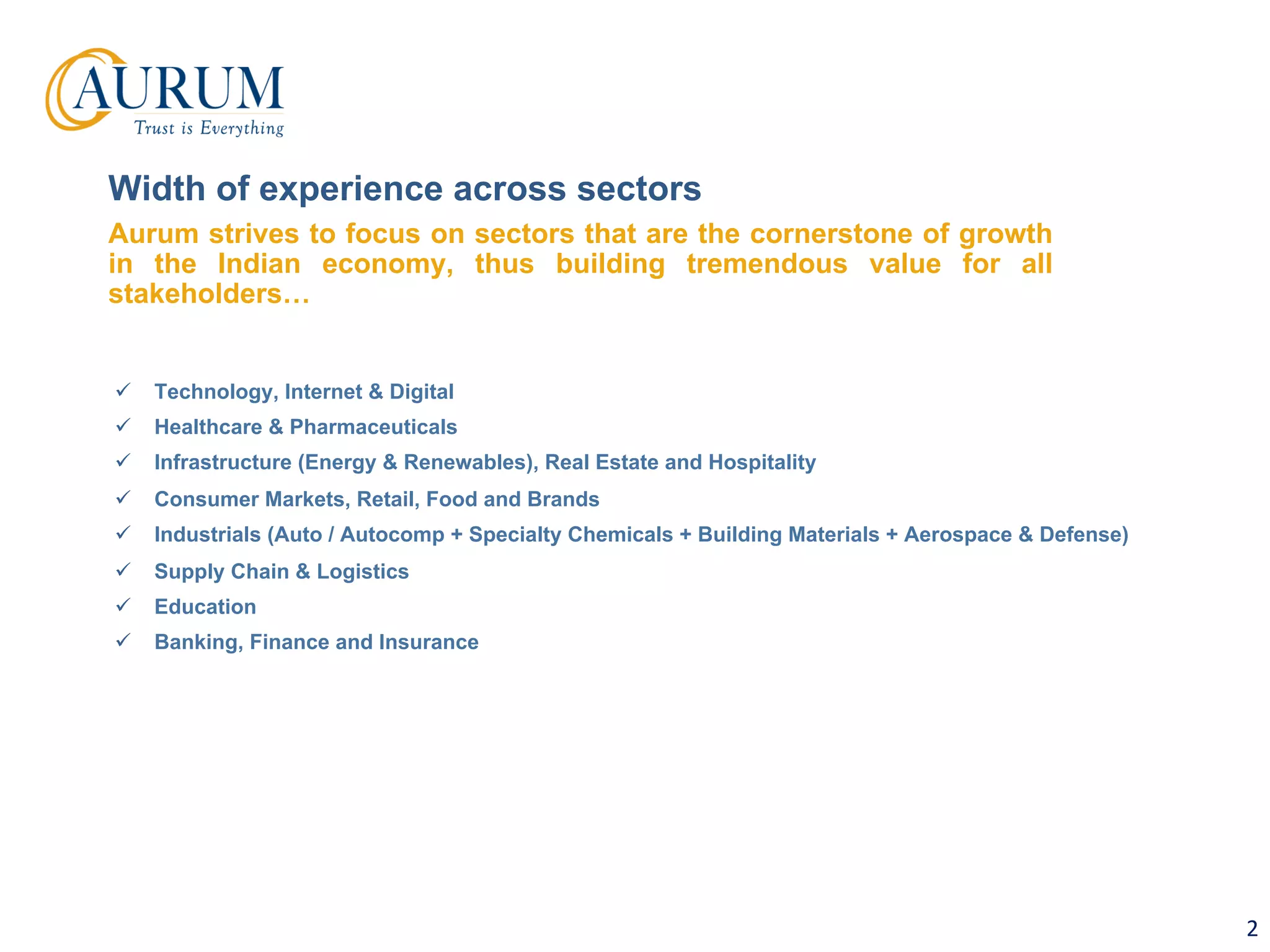 Aurum Statement of Credentials | PDF