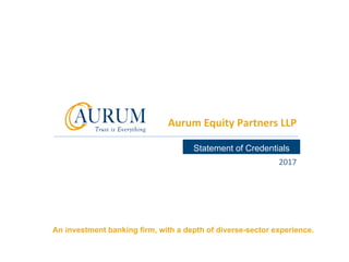 Aurum Statement of Credentials | PDF
