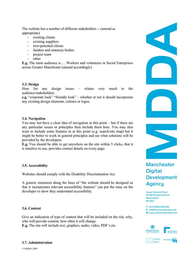 Website Specification Template V2 Feb 09 | DOC