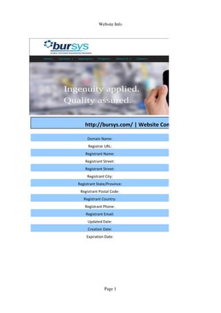 Website analysis Sample Report | PDF