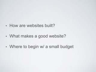 Website anatomy - What makes a good website? | PPT