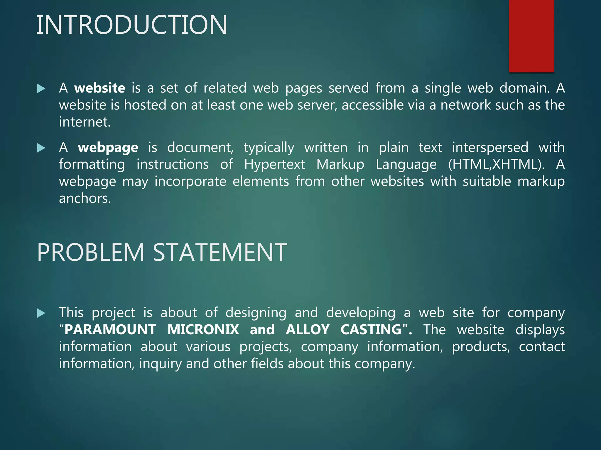 Website and inquiry management system | PPT