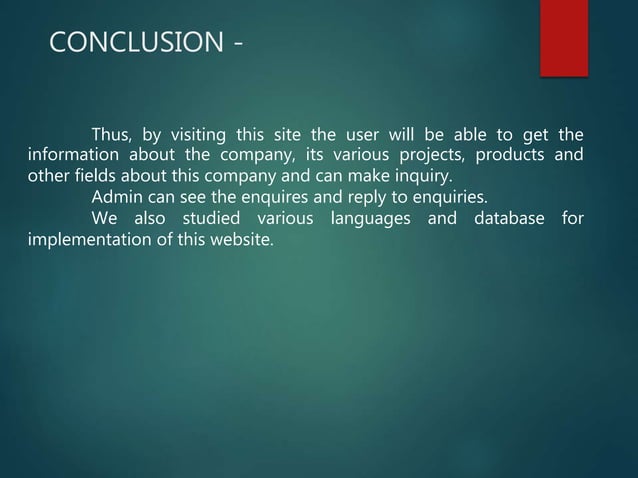 Website and inquiry management system | PPT