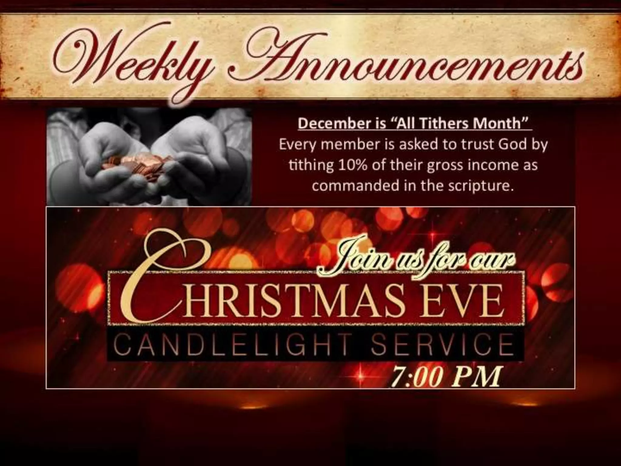 Weekly Announcements | PPTX