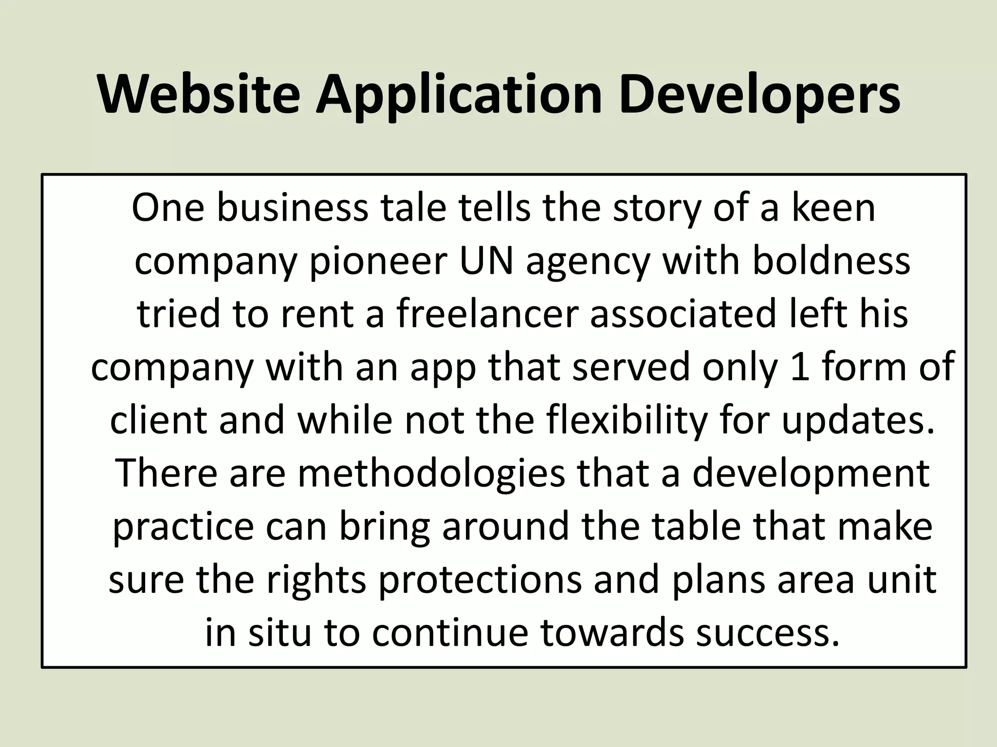 Website application developers | PPTX