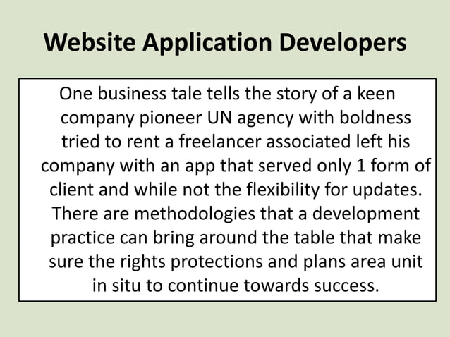 Website application developers | PPTX
