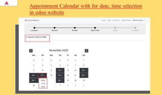 Odoo ERP website appointment booking app | PPTX