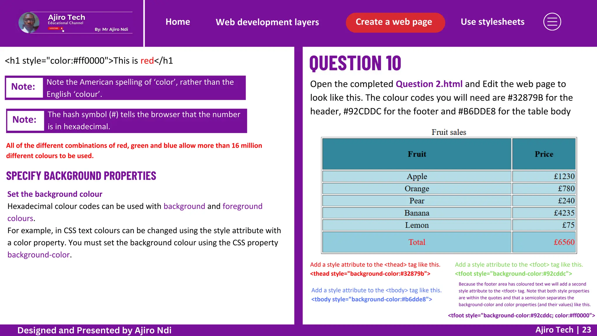 IGCSE ICT (0417/0983) - Website Authoring - Ajiro Tech | PDF