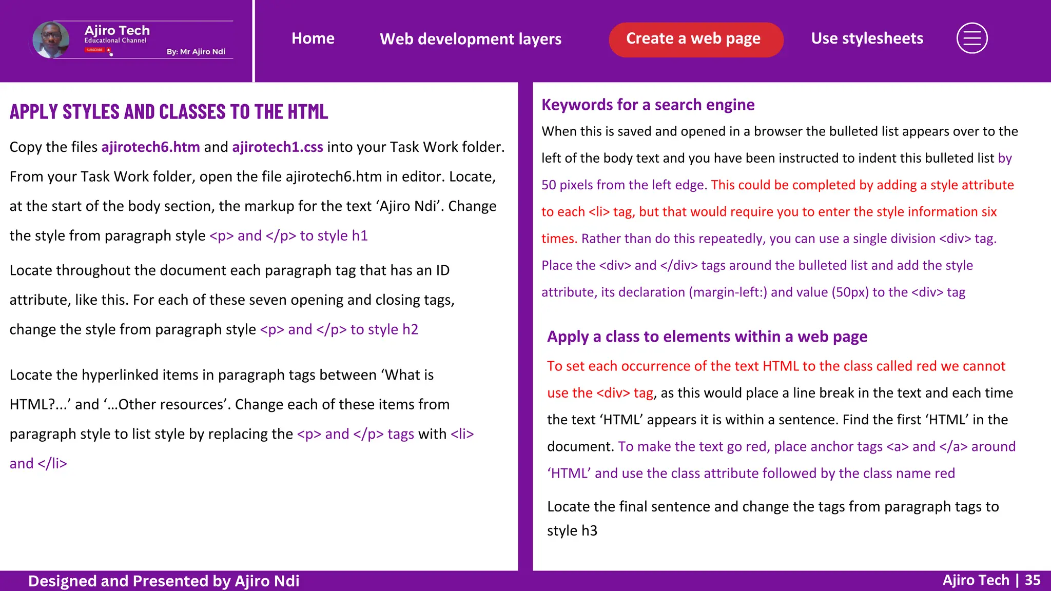 IGCSE ICT (0417/0983) - Website Authoring - Ajiro Tech | PDF