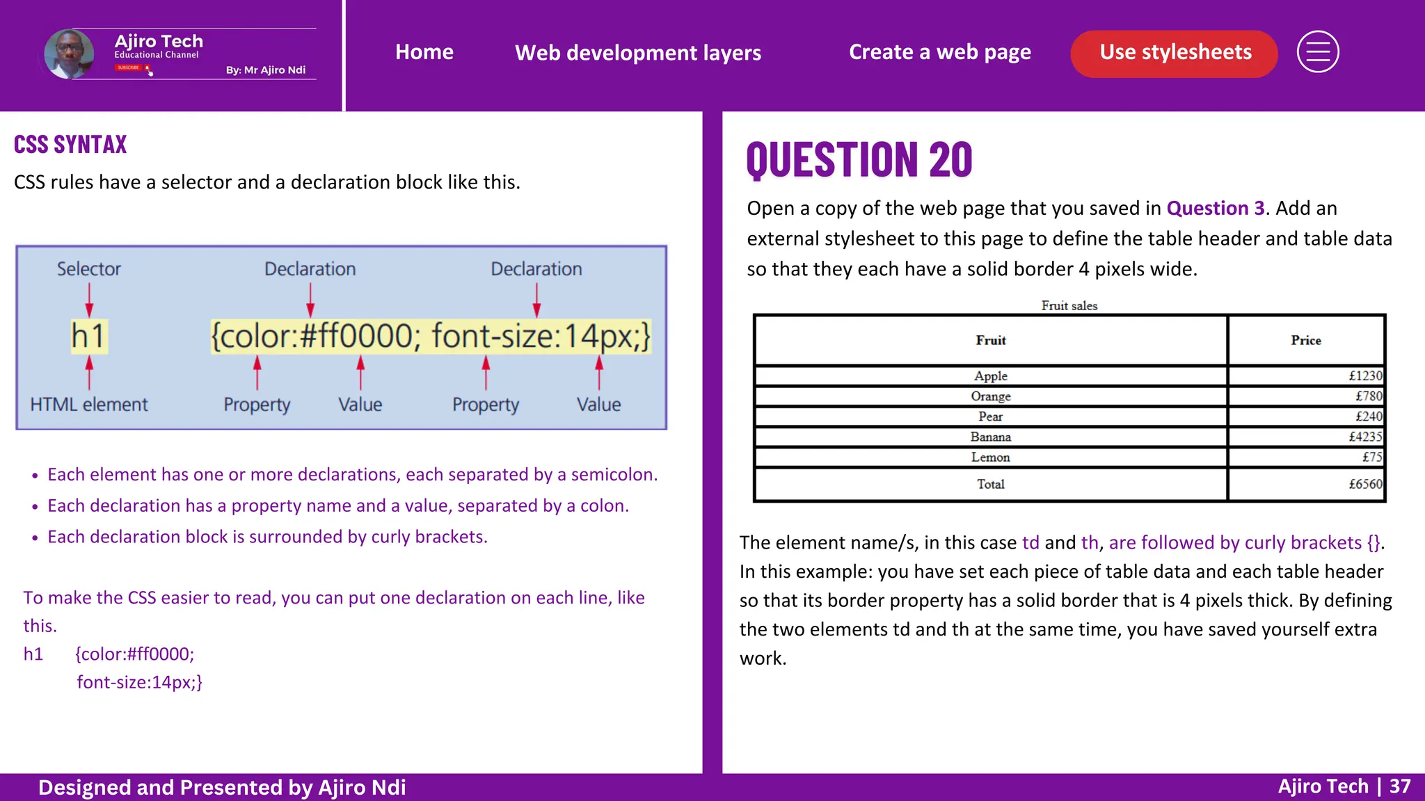 IGCSE ICT (0417/0983) - Website Authoring - Ajiro Tech | PDF