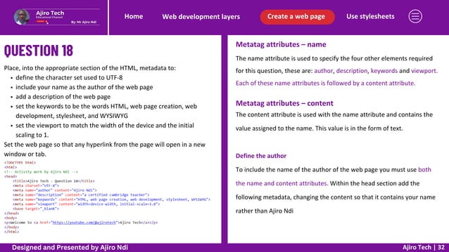 IGCSE ICT (0417/0983) - Website Authoring - Ajiro Tech | PDF | Web ...