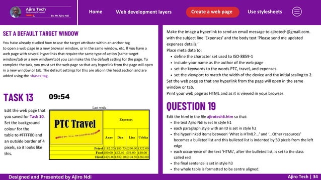 Igcse Ict 0417 0983 Website Authoring Ajiro Tech Pdf Web