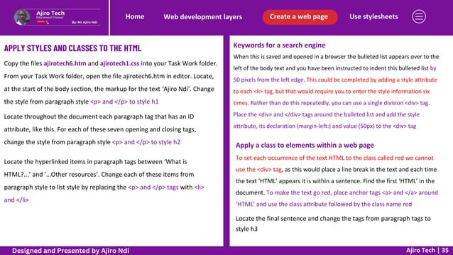 Igcse Ict 0417 0983 Website Authoring Ajiro Tech Pdf Web