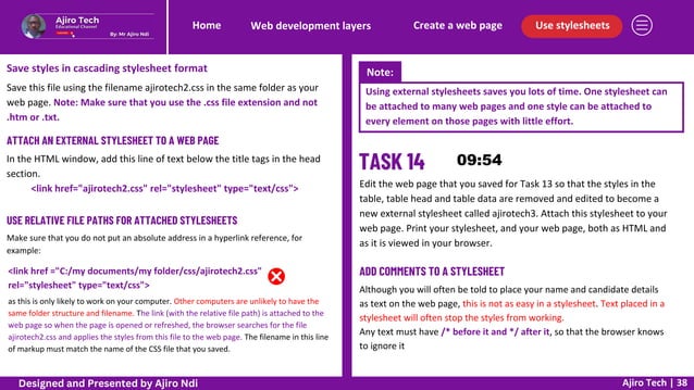 Igcse Ict 0417 0983 Website Authoring Ajiro Tech Pdf Web Design And Html Internet