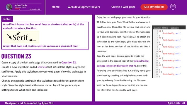IGCSE ICT (0417/0983) - Website Authoring - Ajiro Tech | PDF | Web Design and HTML | Internet