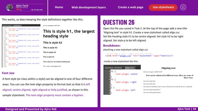 IGCSE ICT (0417/0983) - Website Authoring - Ajiro Tech | PDF | Web Design and HTML | Internet