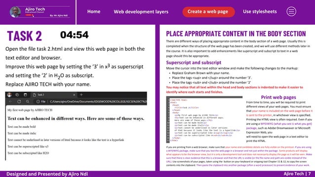 IGCSE ICT (0417/0983) - Website Authoring - Ajiro Tech | PDF | Web ...