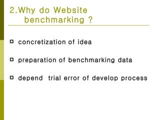 Website Benchmarking Eng | PPT | Computing | Technology & Computing