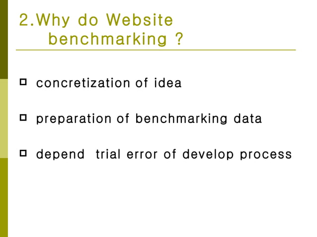 Website Benchmarking Eng | PPT | Computing | Technology & Computing