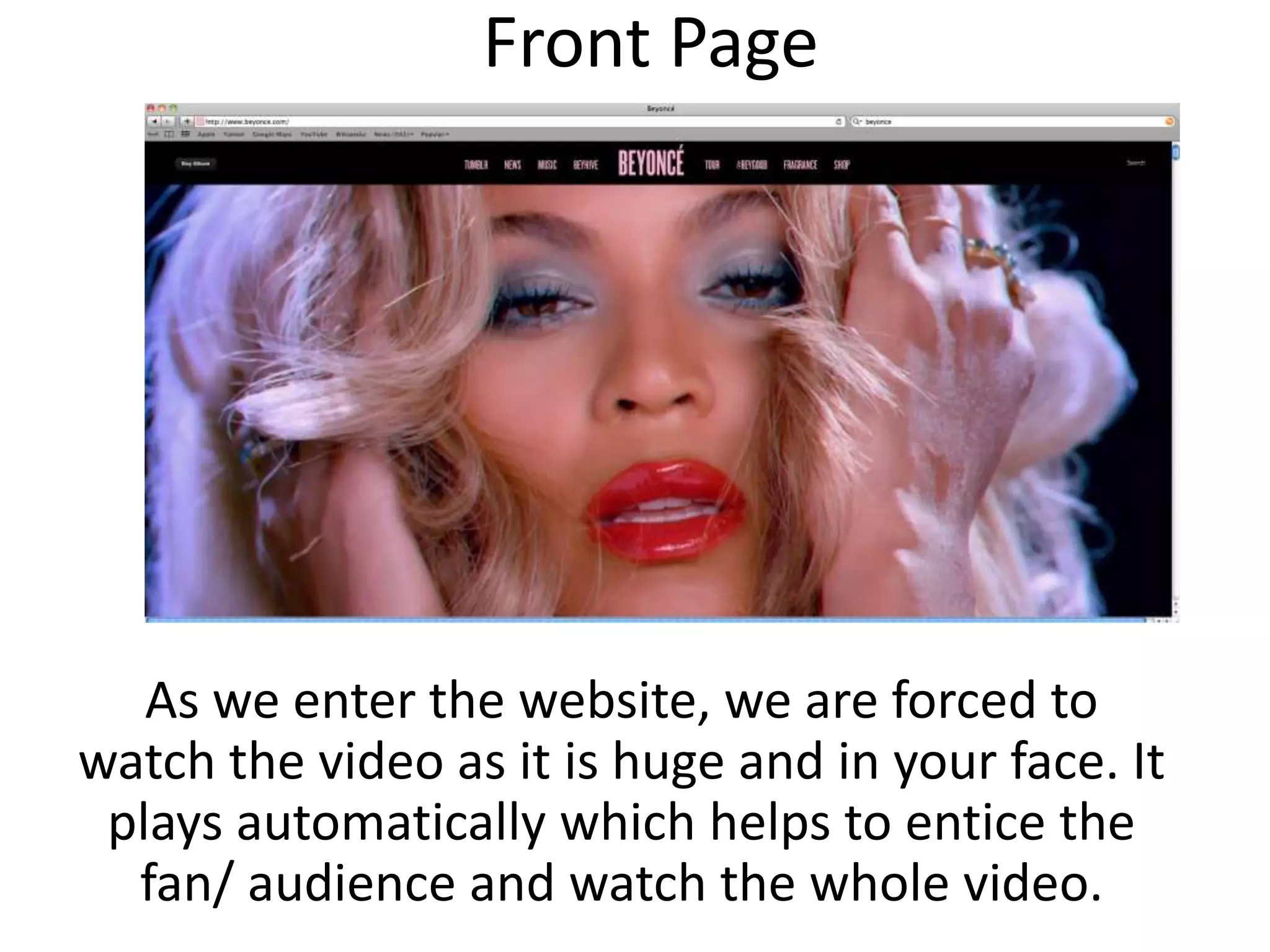 Website beyonce | PPTX