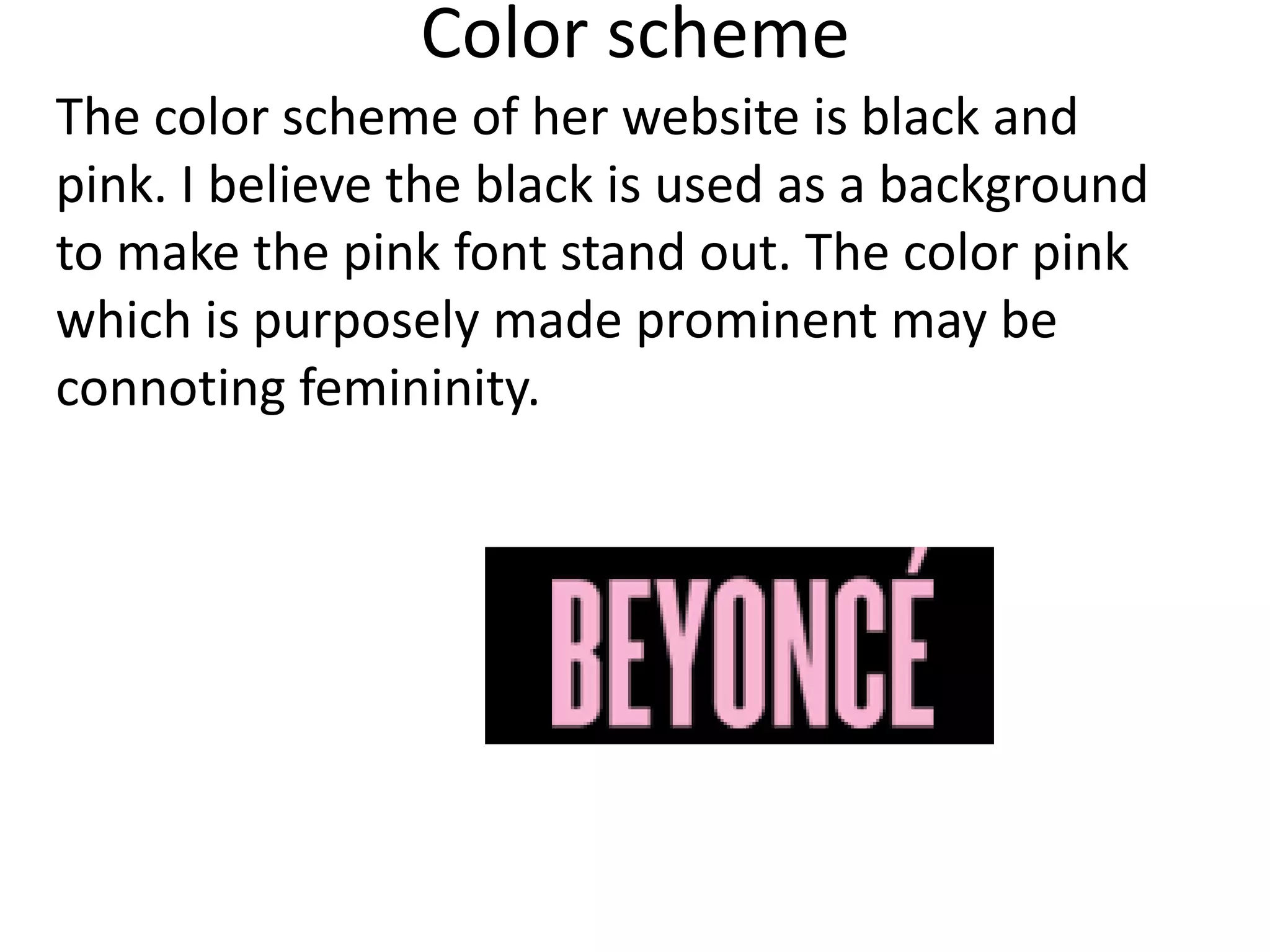 Website beyonce | PPTX