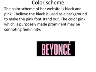 Website beyonce | PPTX