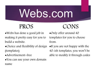 Website building 101 for Small Business | PPT