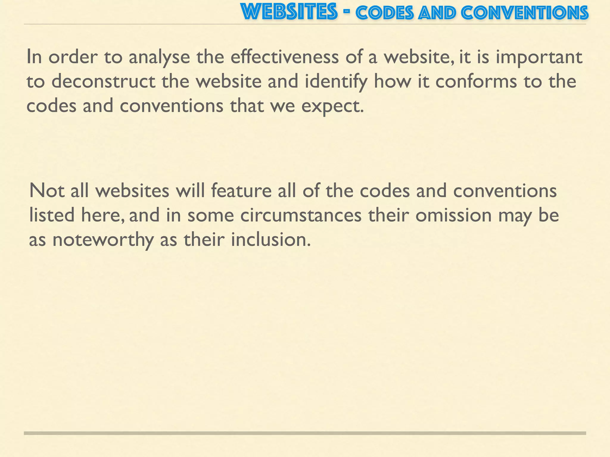 Website Codes and Conventions | PDF