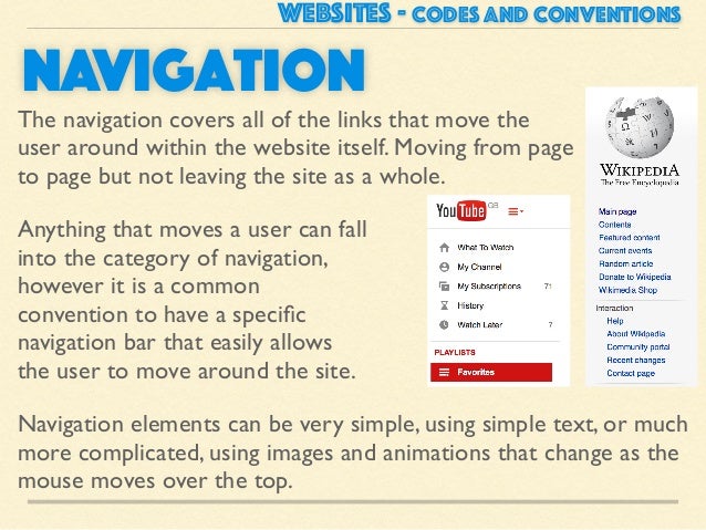 Website Codes and Conventions