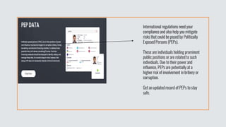 AML / PEP data for compliance and regtech | PPT
