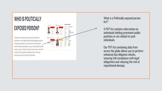 AML / PEP data for compliance and regtech | PPT