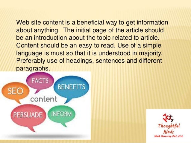 Website content writing